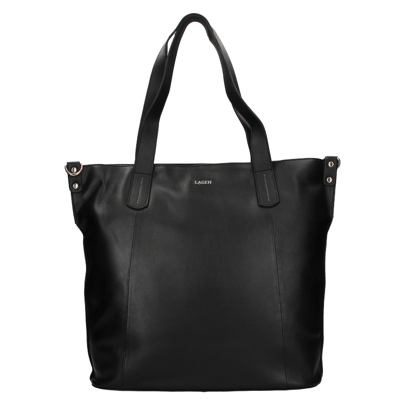 Dámská kabelka kožená BLC-22/1819 - černá - BLK | Lagen