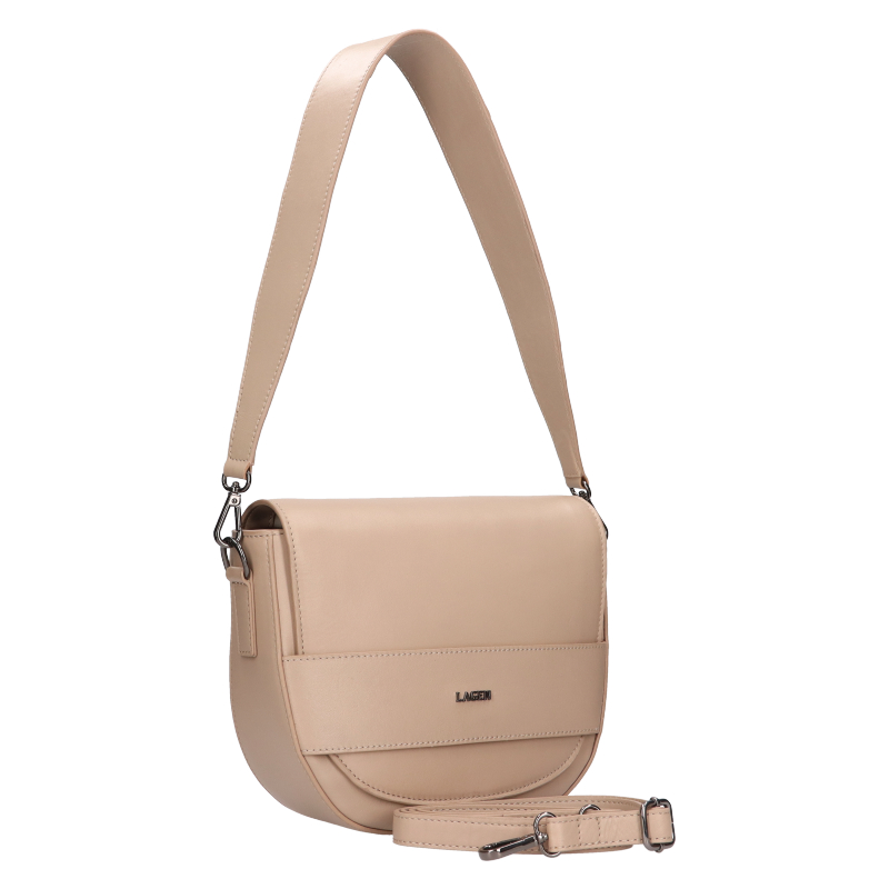 dámská kabelka kožená BLC-22/1979-béžová-cream | Lagen