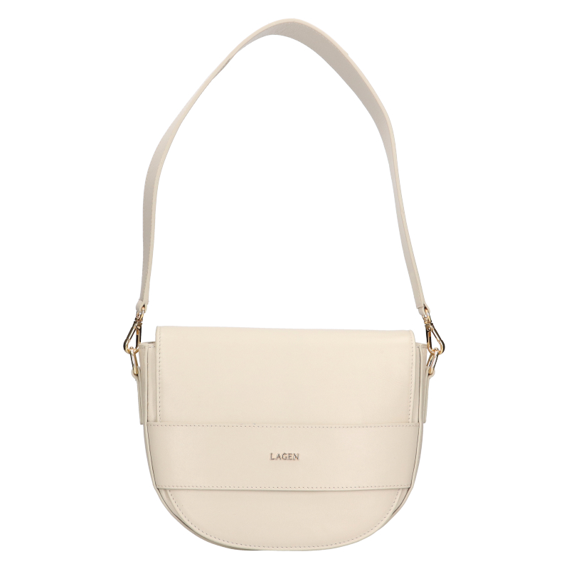 dámská kabelka kožená BLC-22/1979-off white-tlumená bílá | Lagen