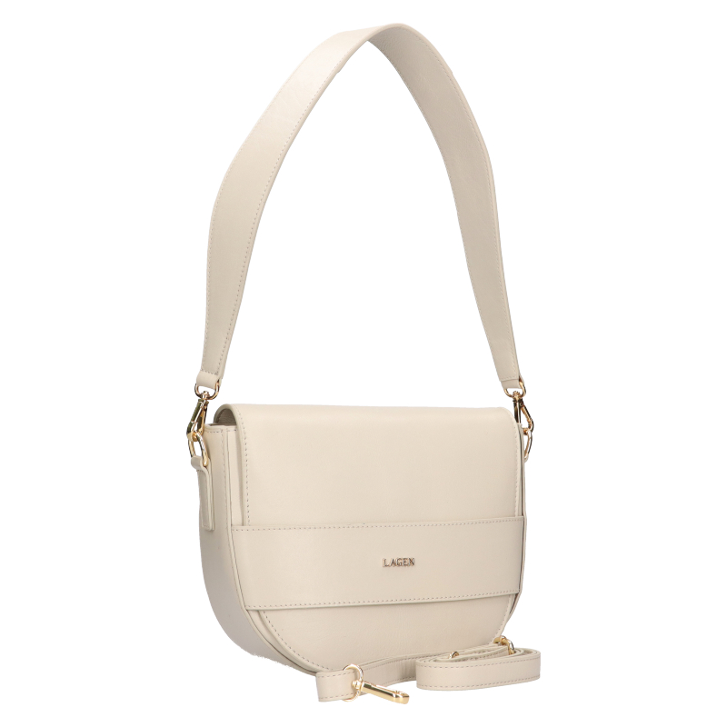 dámská kabelka kožená BLC-22/1979-off white-tlumená bílá | Lagen